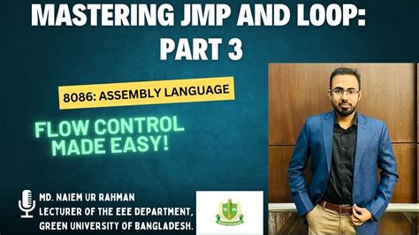 6 Experiment 03 Part 3 Introduction To Jmp And Loop Instructions In Assembly Language Youtube