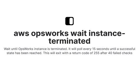 Aws Opsworks Wait Instance Terminated Fig