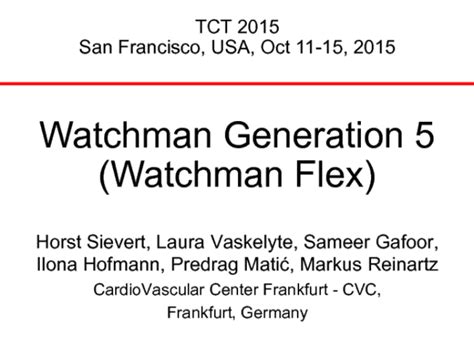 Watchman Generation 5 Watchman Flex