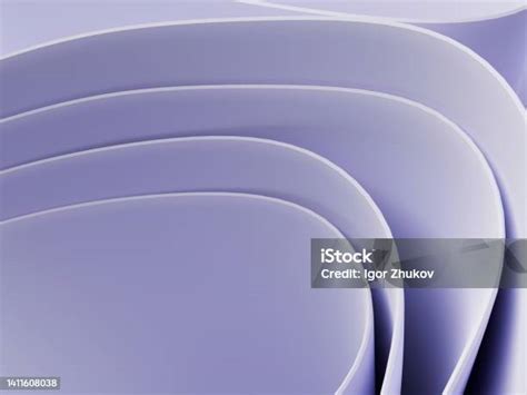 파도와 빛을 가진 3d 벽지 추상적인 배경 라벤더 색깔 물결 모양의 소용돌이 치는 직물 3d 렌더링 그림 0명에 대한 스톡 사진