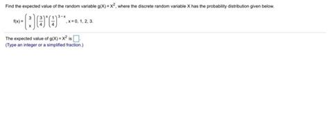 solved find the expected value of the random variable