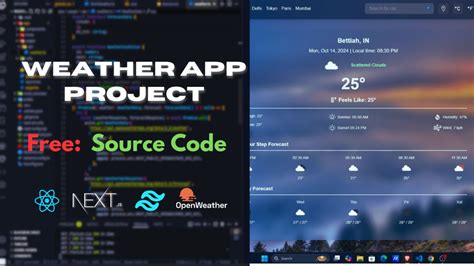 Weather App Project With Open Weather Api Nextjs And Tailwind Css Demo Free Source Code Youtube