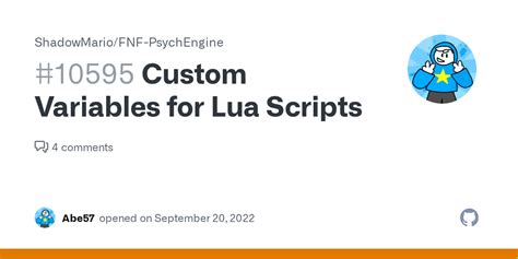Custom Variables For Lua Scripts · Issue 10595 · Shadowmariofnf