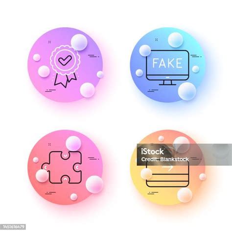 승인 된 상 퍼즐 및 비접촉 지불 최소 라인 아이콘 웹 응용 프로그램 인쇄용 벡터 3차원 형태에 대한 스톡 벡터 아트 및 기타 이미지 3차원 형태 검증 결정 Istock