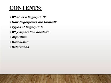 Separation Of Overlapped Fingerprints Ppt Pptx