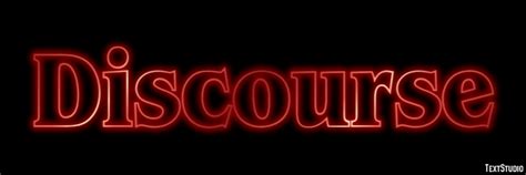 Discourse Text Effect And Logo Design Word