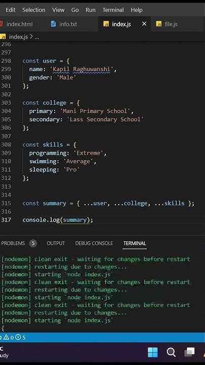 Merge Multiple Object And Array Using Spread Operator In