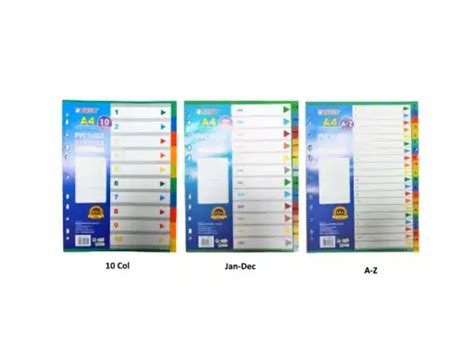 Niso Pvc Color Index Divider 146 Rm220 Niso Pvc Color Index Divider 146 Rm220