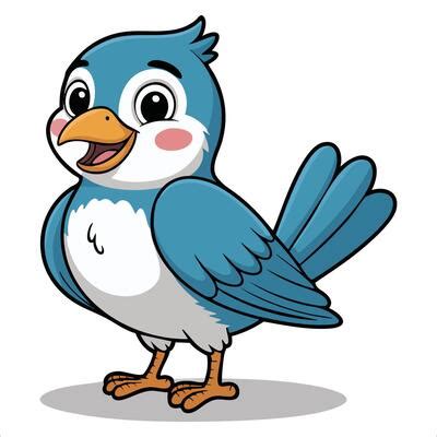 Cartoon Blue Bird Vector Art Icons And Graphics For Free Download