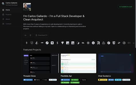 carlos gallardo on linkedin my portfolio built with next js strapi
