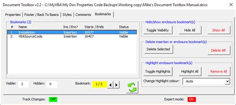 Toolbox Gui Functions Mikes Word Toolbox