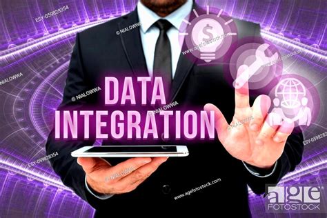Text Caption Presenting Data Integration Business Showcase Involves Combining Data Residing In