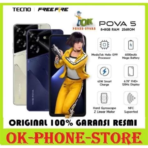 Jual Tecno Pova 5 8 256 GB Garansi Resmi Tecno Shopee Indonesia