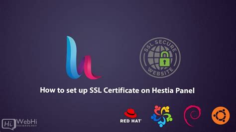 How To Set Up Ssl Certificate On Hestia Panel Tutorial And Documentation