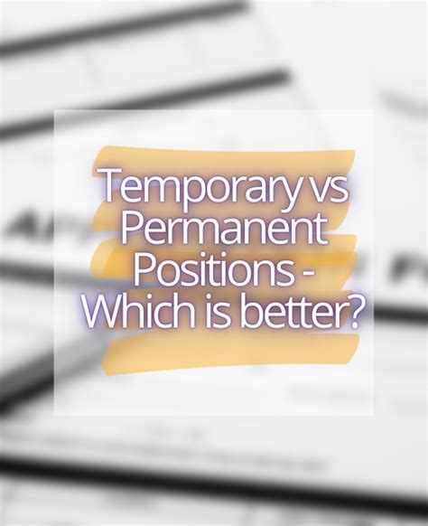 Temporary Vs Permanent Positions Which Is Better Permanent Recruitment Solutions
