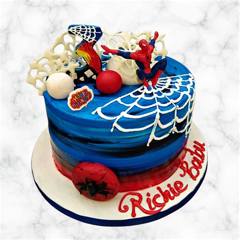 Relaxing Spidey Cake Legateaucakes