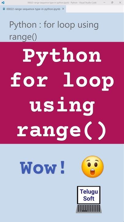 Python for loop using range 🤔 #shorts #python #coding #telugu - YouTube