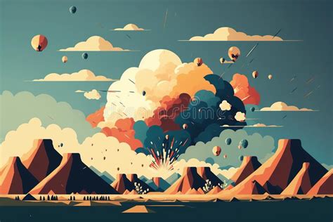 Flat Color Illustration Of Particle Explosion Stock Illustration Illustration Of Flower