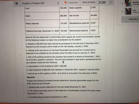 Solved Chapter 4 Problem 43p 1 Bookmark Show All Steps