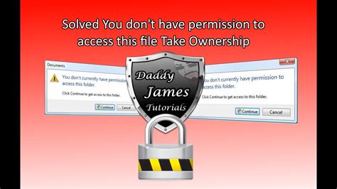 solved you don t have permission to access this file take ownership ez