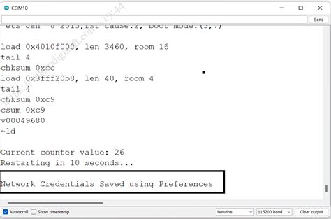 Arduino Save Data Permanently Using Preferenceh Library