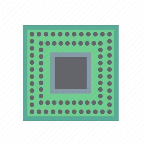 Semiconductor Microchip Technology Chip Cpu Processor Icon