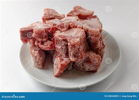 Pork Backbone On A White Background Stock Image Image Of Spine