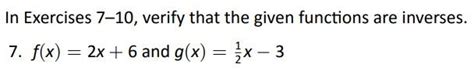 Solved In Exercises 7 10 Verify That The Given Functions