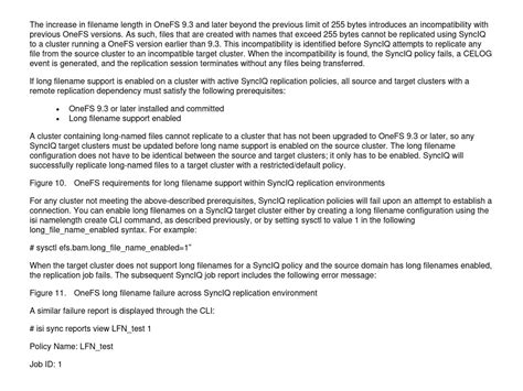 Synciq Requirements For Long Filenames Powerscale Onefs Long