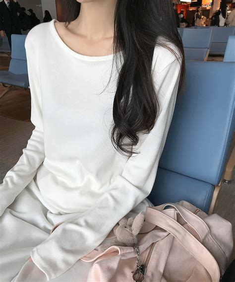 파스텔타임 보트넥 골지 이너 베이직 기본 긴팔 티기모ver 하객룩데이트룩데일리룩소개팅룩겨울4계절