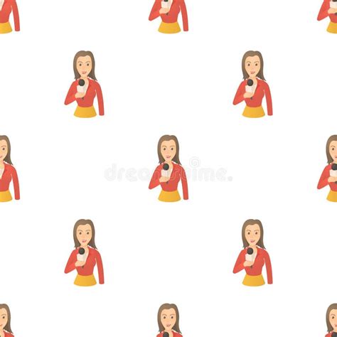 Speaking Presenter Pattern Seamless Vector Stock Vector Illustration