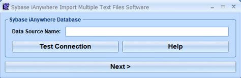 Sybase Ianywhere Import Multiple Text Files Software