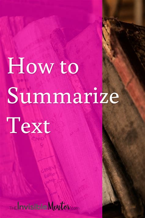 How To Summarize Text
