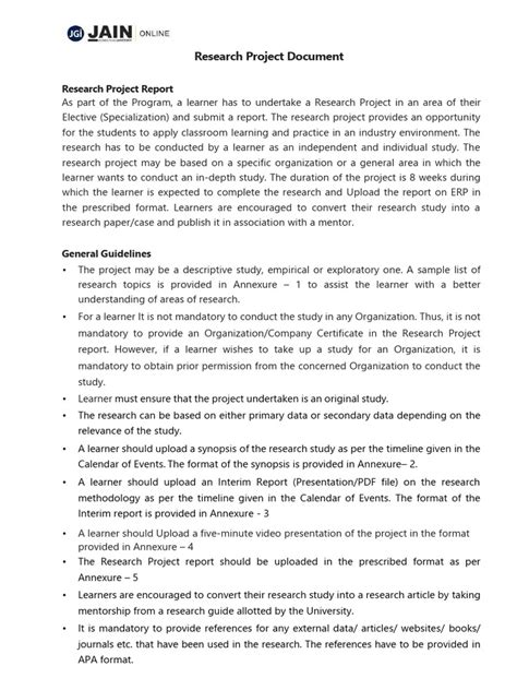 jo research project guidelines pdf marketing entrepreneurship