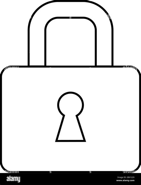 Lock Icon Protection Line Symbol Flat Style Isolated Stock Vector Image Art Alamy