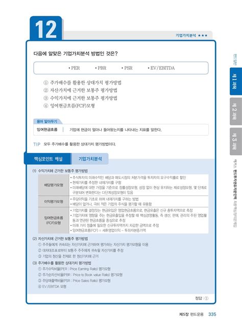 알라딘 미리보기 해커스 펀드투자권유자문인력 최종핵심정리문제집 실전모의고사 2회분
