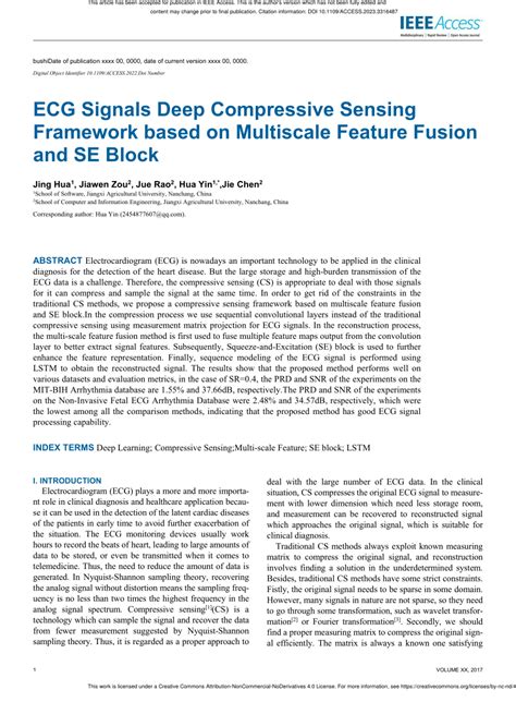 Pdf Ecg Signals Deep Compressive Sensing Framework Based On