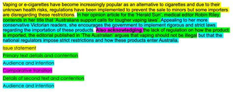 Unit 3 Vce English How To Write Your Argument Analysis Essay Part 2