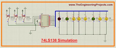 74ls138 3 To 8 Line Decoder Ic Datasheet Working And Simulation