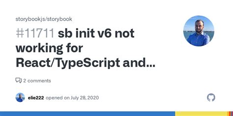 Sb Init V Not Working For React TypeScript And How To Fix Issue Storybookjs