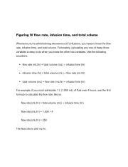 IV Calculations Png Figuring IV Flow Rate Infusion Time And Total Volume Whenever You Re