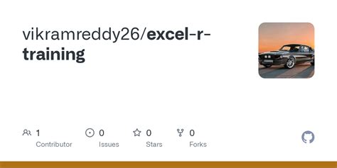Github Vikramreddy26excel R Training