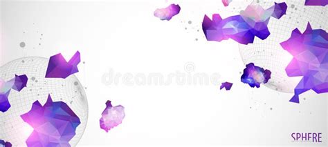 abstract sphere background with plexus effect stock vector