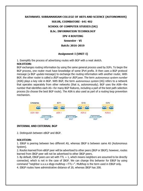 Ipv 4 Routing Assignment Questions With Solutions Pdf Router Computing Transmission