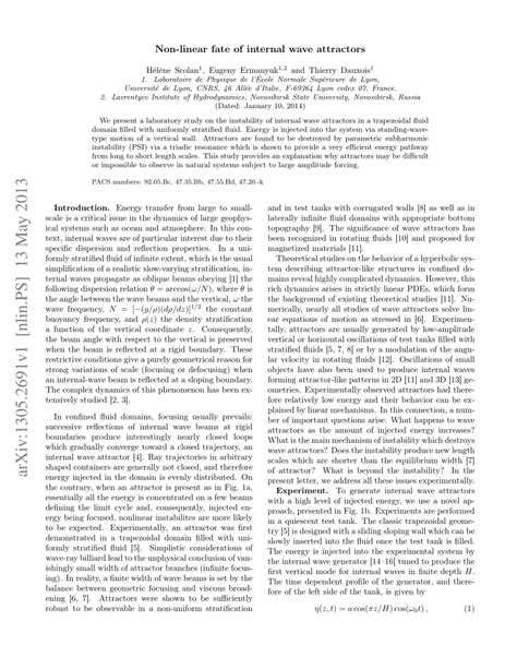 Pdf Nonlinear Fate Of Internal Wave Attractors