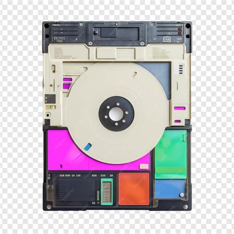 투명한 배경에 고립된 플로피 디스크 Ai 생성 Psd