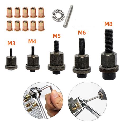 Hand Rivet Nut Gun Head Nuts Simple Installation Manual Riveter Rivnut Tool Accessory For Nuts