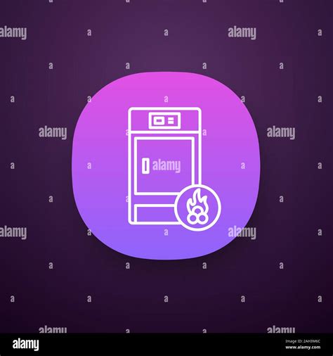 Solid Fuel Boiler App Icon House Central Heater Firewood Boiler