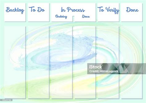스크럼 칸반 비문 백로그 완료 수채화 비 녹색을 확인하는 과정에서 할 수 개념에 대한 스톡 벡터 아트 및 기타 이미지 개념 개발 계획 Istock