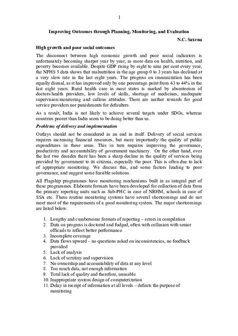 Doc Improving Outcomes Through Planning Monitoring And Evaluation